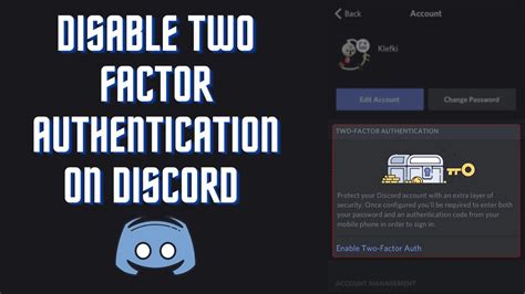How To Disable Two Factor Authentication On Discord How To Disable