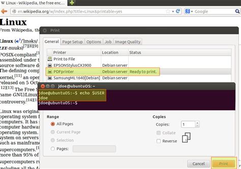 how to configure a network printer and scanner on ubuntu desktop