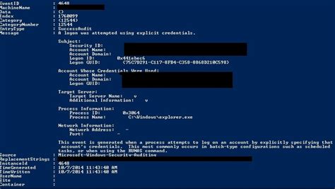 [solved] parsing the message field in security event log to pull the