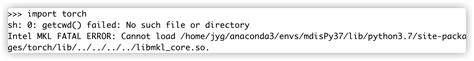 报错intel mkl fatal error cannot load libmkl core so 的一种解决方法
