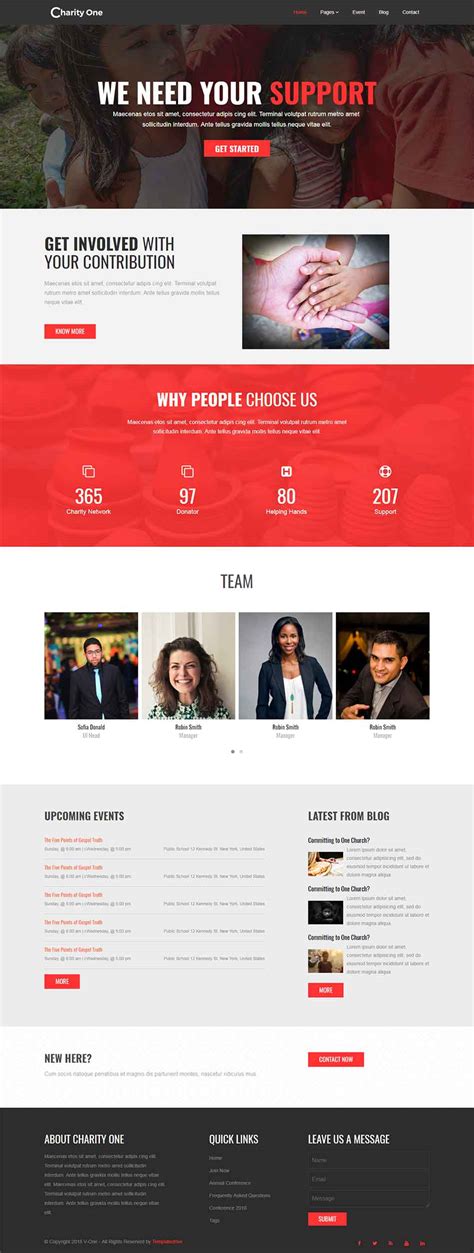 charity free html 5 bootstrap responsive template