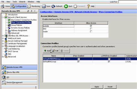 asa pix ipsec vpn client addressing using dhcp server with asdm