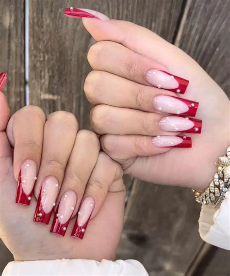 Top 30 Red Long Square Nail Designs Bold And Beautiful Looks
