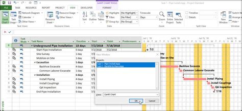 microsoft project temporary master schedule for external dependencies