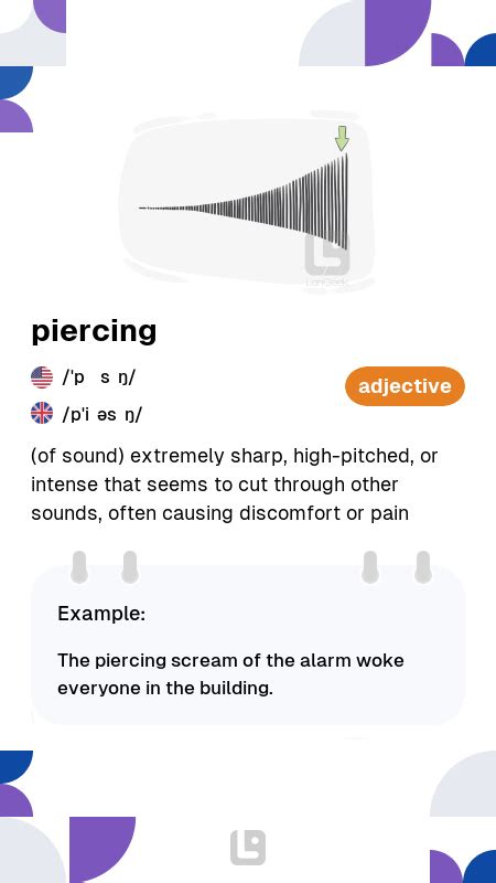 Definition And Meaning Of Piercing Picture Dictionary