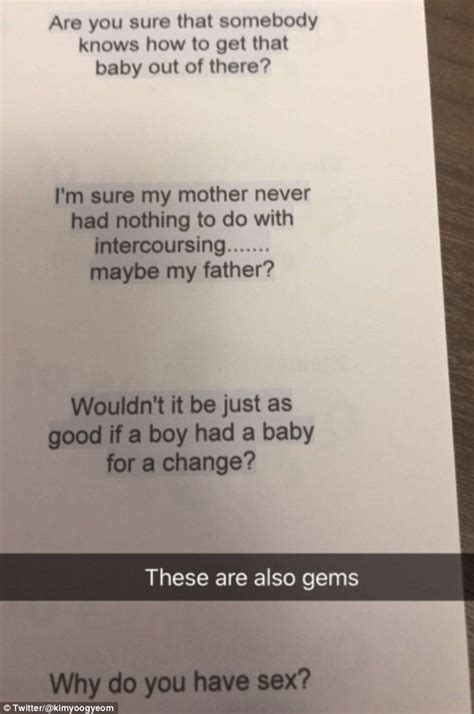 teacher shares pupils hilarious questions after first sex ed lesson