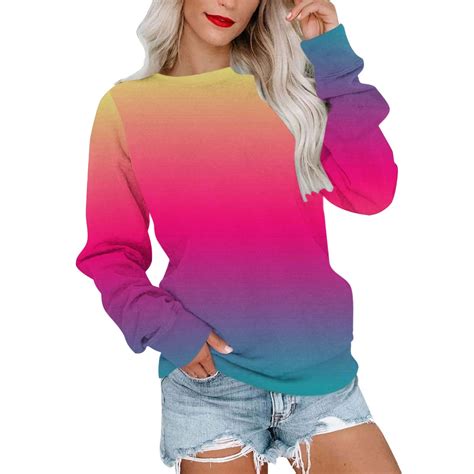 Fashion Clearance Yotami Womens Tops Fall Fashion Long Sleeve Tie Dye