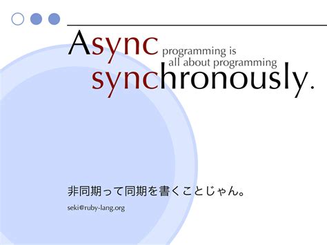 async programming is all about programming synchronously speaker deck