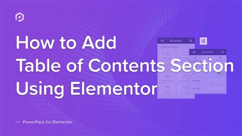 how to add table of contents on your blog using elementor powerpack