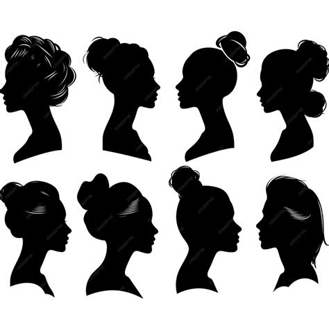 Premium Vector Woman Heads In Profile Beautiful Female Faces Profiles