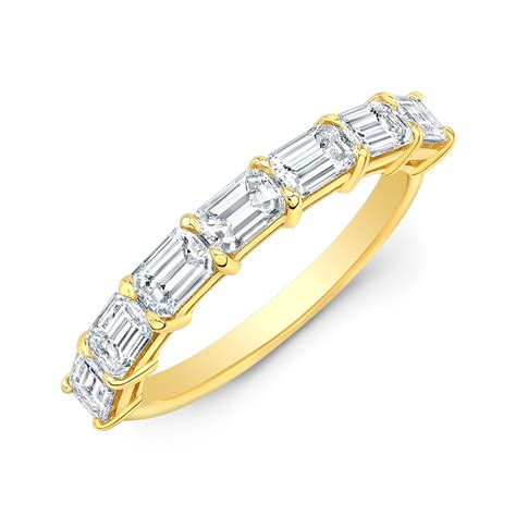 East West Emerald Cut Diamond Ring Diamond Mansion