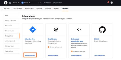 navigating to jira integration bugcrowd docs