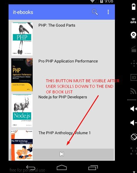 android 5 0 lollipop how to make button be visible only
