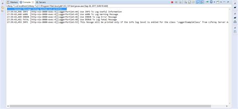 logging in liferay 7 using loggers liferay stack