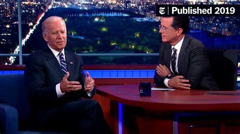 Joe Biden Pokes Fun At His Own ‘gaffes With Stephen Colbert The New
