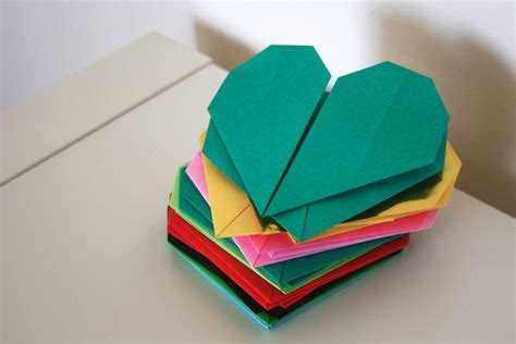Simple Origami Heart Garland Mama Papa Bubba