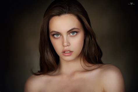 Wallpaper Women Portrait Dmitry Arhar Bare Shoulders Face
