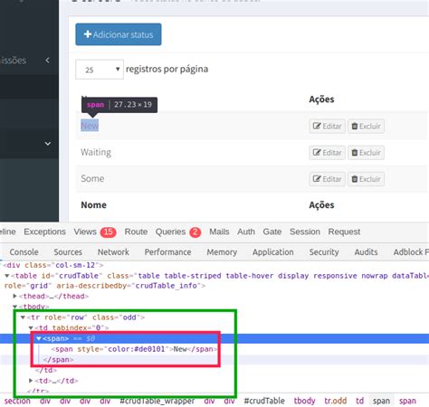 php customize html search response of laravel backpack