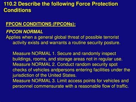 Ppt 110 Force Protection Fundamentals Powerpoint Presentation Id