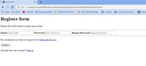 how can i create simple register form using html and css edureka