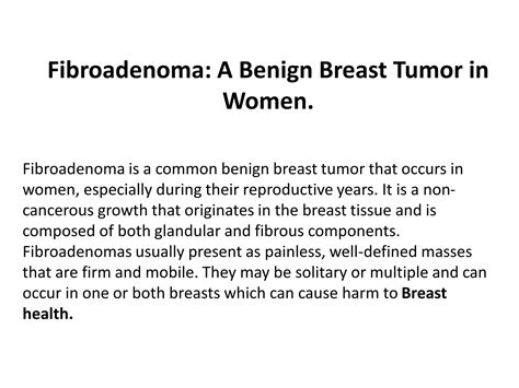 Fibroadenoma Of Breast Causes Symptoms And Diagnosis 41 Off