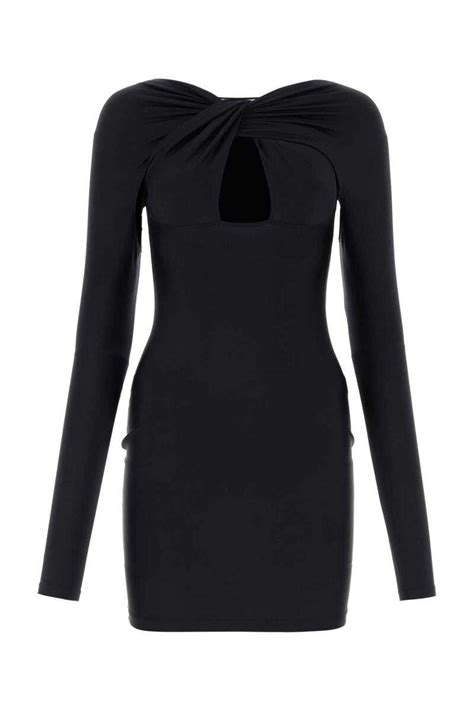 Buy Coperni Twisted Mini Dress With Cut Outs Nero At 33 Off