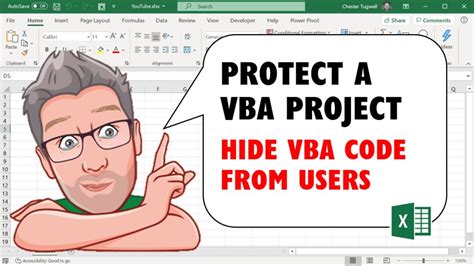 protect an excel vba project hide vba code from users youtube