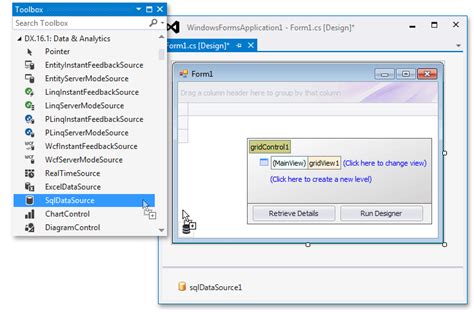 sqldatasource class cross platform class library devexpress