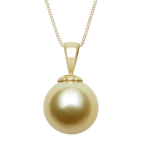 11 0 12 0mm Golden South Sea Pearl Pendant In 14k Yellow Gold Sams