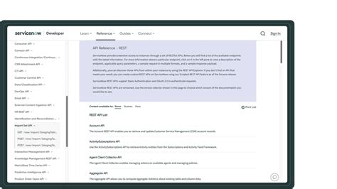 apis and integration tools now platform servicenow