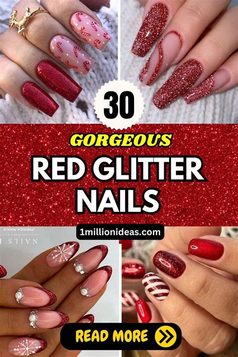 30 Gorgeous Red Glitter Nails To Slay Your Christmas Parties Like A Model