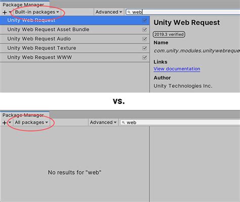 unity manual search box