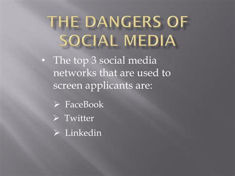 Ppt The Dangers Of Social Media Powerpoint Presentation Free