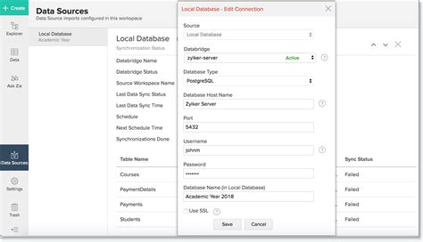 import data from postgresql l zoho analytics help
