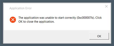 fix “the application was unable to start correctly 0xc000007b ” error