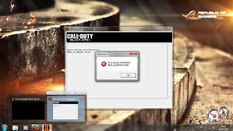 cod black ops 2 error error during initialization exe ui error 42180