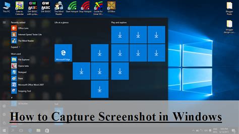 how to capture screenshot in windows