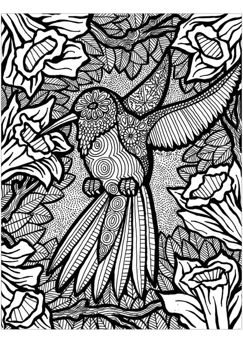 Coloriage Oiseau Zentangle Pour Les Adultes Télécharger Et Imprimer