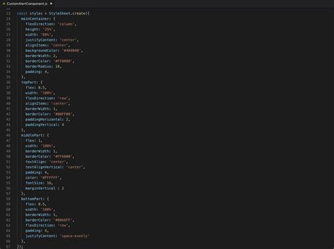 how can we customize alert component in react native