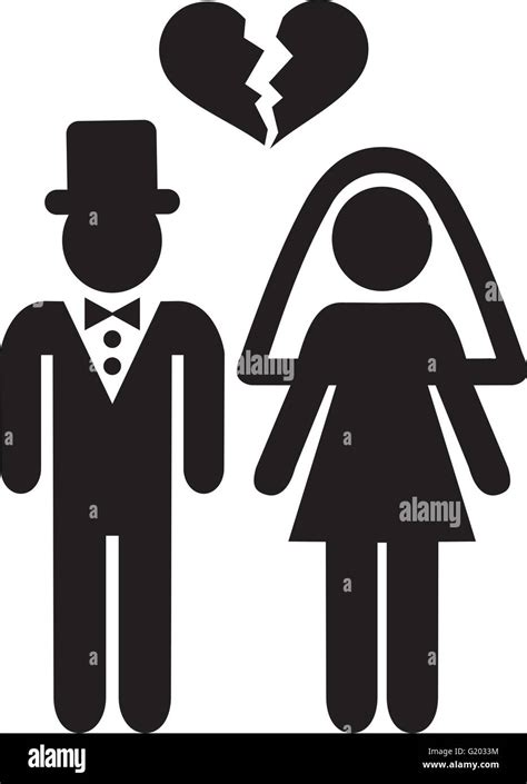 Divorced Couple Icon Stock Vector Image And Art Alamy