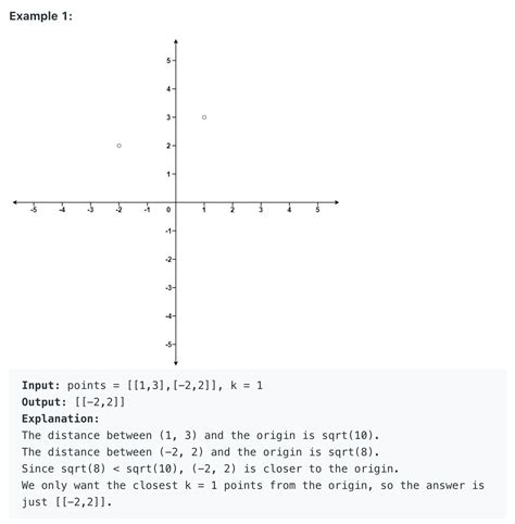 leetcode 973 python k closest points to origin