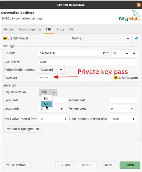 how to connect to a remote database using dbeaver via ssh gui tool
