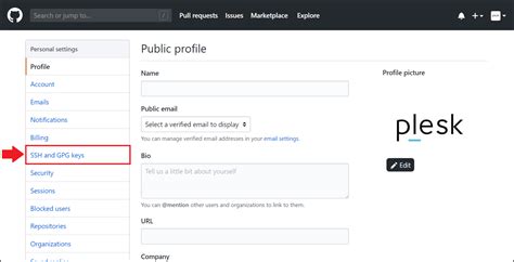 how to connect to private github repositories using plesk and git
