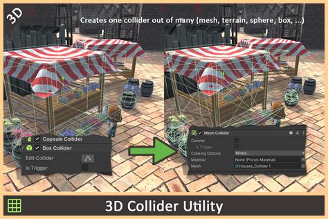 3d collider utility lite merge and combine 实用工具 工具 unity asset store
