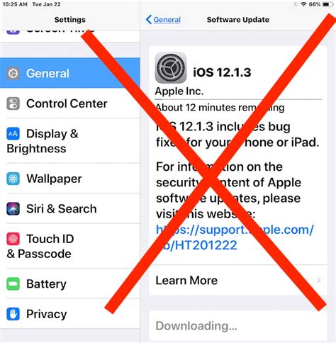 how to stop an ios update while downloading