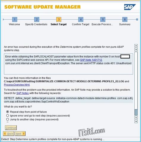 sum error obtain saplocalhost status code 401 unauthorized