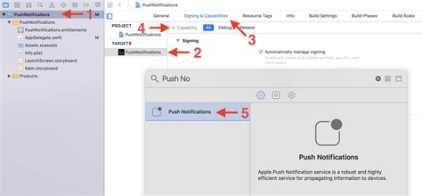 push notifications by tutorials chapter 4 xcode project setup