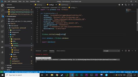 reactjs react redux and firebase module not found can t resolve