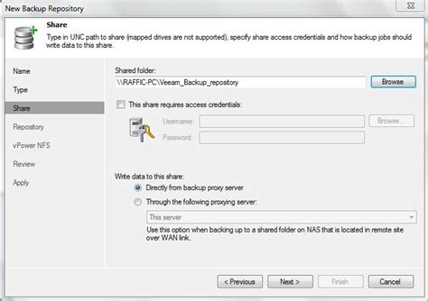 creating backup repository in veeam backup and replication 6 5