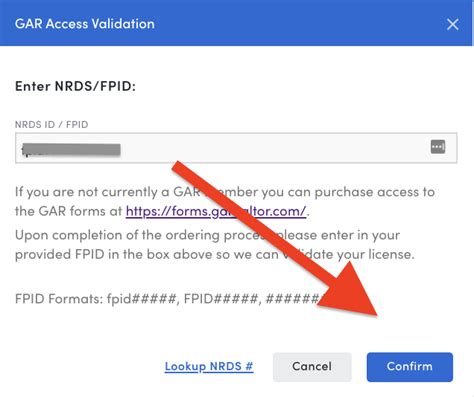 validate your nrds fpid for gar forms fmls agents only remine